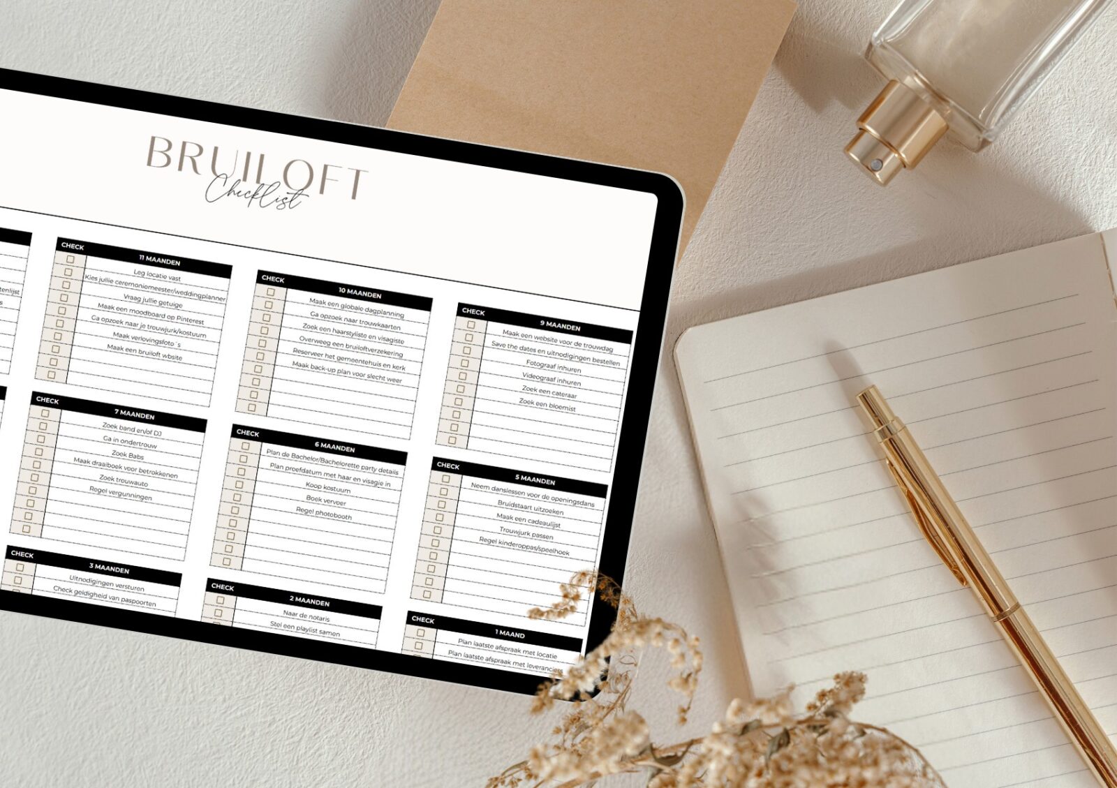 Gratis bruiloft plannen checklist | Plannen zonder stress